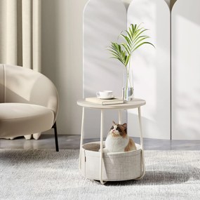 Autronic Odkládací stolek AKF-E1023 Barva: Bílá
