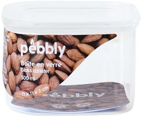 Dóza pebbly pkv-043 skleněná dóza, 500 ml