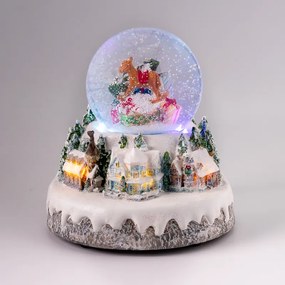 ACA DECOR Vánoční LED zátiší s hudbou a sněžením Koník