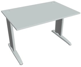 Stůl pracovní rovný 120 cm - Hobis Flex FS 1200 Dekor stolové desky: šedá, Barva nohou: Stříbrná