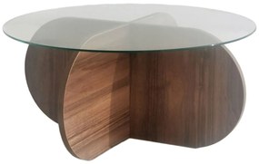 Designový konferenční stolek Jameela 75 cm vzor ořech