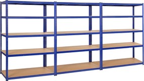Sada 3 ks – Zátěžový regál Yaheetech – modrá (254434370986)