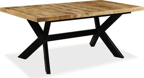 vidaXL Jídelní stůl masivní mangovníkové dřevo a ocelový kříž 180 cm [244804] Barva: Vícebarevný