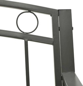 Zahradní lavice se stolkem šedá 120 cm ocel 319585