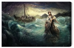 Obraz Ježíš Kráčí Po Vodě Nedostatek Nedostatek Plátno Canvas 90x60