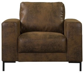 Hnědé křeslo z imitace kůže Lofty Lilly – Miuform