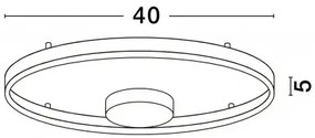 LED stmívatelné bílé designové stropní svítidlo Hedra