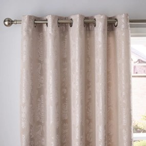 Béžové damaškové závěsy v sadě 2 ks 229x229 cm Damask Jacquard – Catherine Lansfield