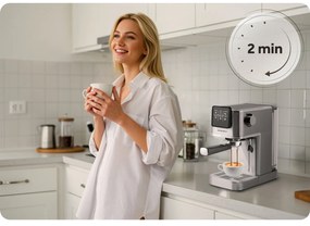 Kávovar pákový 20 bar Berdsen BD-770 stříbrný