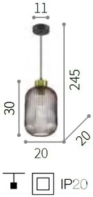 Ideal Lux Závěsné svítidlo MINT-3 SP1, ø 20 cm Barva: Zelená
