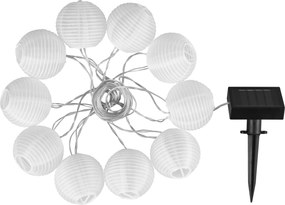 Livarno® Solární světelný LED řetěz, 10 LED (lampion / bílá)