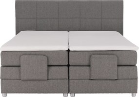 Elektrická polohovací postel, boxspring, šedá, 160x200, MURKO NEW