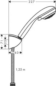 Hansgrohe Crometta 85 - Set sprchové hlavice | 2 proudy | držáku a had