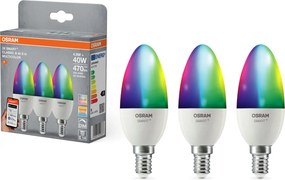 Osram Světelný zdroj »Smart Mat«, 3 kusy (B40, E14, 2700 K, Rgbw, matná)