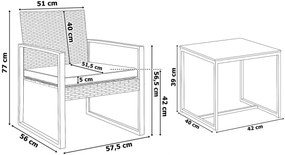Zahradní sestava Coffi černá/šedá