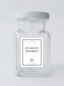 Samolepka na kořenky BYLINKOVÉ BRAMBORY bílá 3 × 4 cm základní písmo