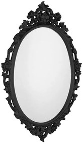Sapho DESNA oválné zrcadlo ve vyřezávaném rámu, 80x100cm, černá