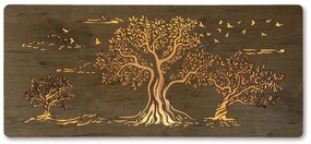 Li-Go "Tři olivy" světelný obraz 230V 110x50cm provedení povrchu: dub světlý
