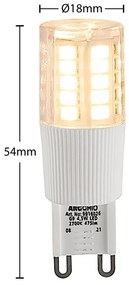 Arcchio LED pinová žárovka G9 4,5W 2 700K 6ks