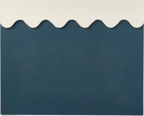 Podložka na pracovní stůl Printworks 40 x 50 cm tmavě modro-krémová