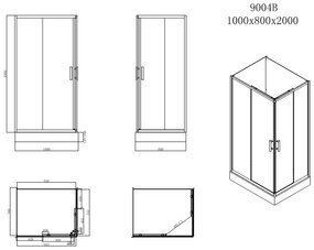 Savana Veduta Livia Plus White 100x80 sprchový box