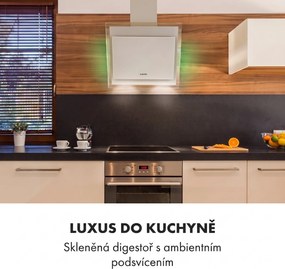 Klarstein Mirage 60, digestoř, 60 cm, nástěnná, 671 m³/h, A++, dotykový panel, bílá