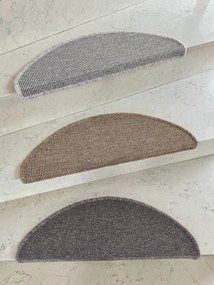 Vopi Nášlapy na schody Nature NEW béžová půlkruh, samolepící - 28x65 půlkruh (rozměr včetně ohybu)