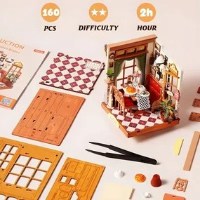 RoboTime 3D dřevěná skládačka Bistro na Champs-Élysées / Miniatura dom