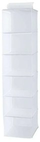 Compactor - Závěsný organizér 30x30x128 cm, 6 přihrádek, bílá RAN2981