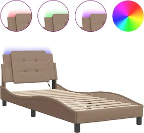 Rám postele s LED bez matrace Zadar cappuccino 80 x 200 cm 3214072