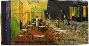 Sablio Ručník Terasa kavárny v noci - Vincent van Gogh - 70x140 cm