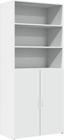 Skříň highboard bílá 80 x 42,5 x 185 cm kompozitní dřevo 3281378