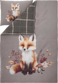 Livarno® Ložní povlečení z mikrovláknitého saténu, 140 x 200 cm, 70 x 90 cm (liška)