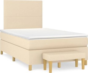 Box spring postel s matrací krémová 120x200 cm textil 3136986