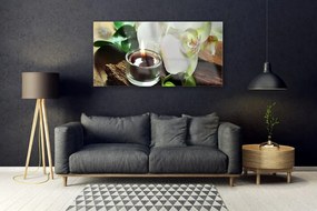 Plexisklo-obraz Orchidej Svíce do Lázní 120x60 cm