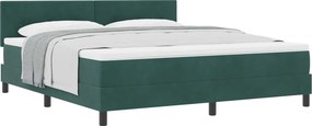 Postel s boxspringem s čelo Tmavě zelená 180 x 200 cm samet 3339191