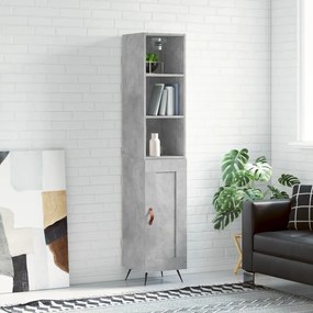 vidaXL Skříň highboard 34,5 x 34 x 180 cm kompozitní dřevo [3190053] Barva: Betonová šedá