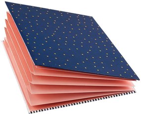Pořadač s 5-ti přihrádkami Fashion, růžová barva, modrá barva, papír