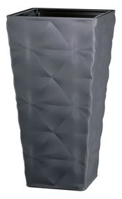 Květináč Diva Slim square 40 cm, tmavě šedý FORMplastic
