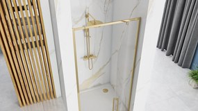Jednokřídlé sprchové dveře REA RAPID SWING pro instalaci do niky 90 cm, zlaté