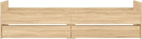 Rám postele se zásuvkami dub sonoma 90 x 200 cm 3207373