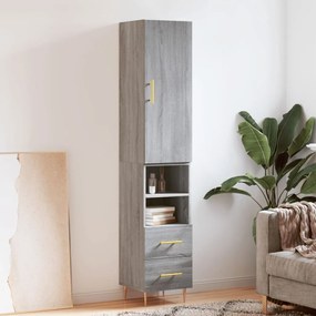 Skříň highboard šedá sonoma 34,5 x 34 x 180 cm kompozitní dřevo