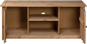 TV skříňka 120 x 40 x 50 cm masivní borovice řada Panama 282670