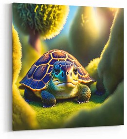 Obraz želva na mechu