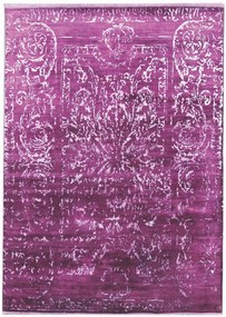 Diamond Carpets India, Ručně vázaný kusový koberec Diamond DC-JK 2 Purple/silver (overdye), 180x275, fialová, kancelář