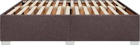 Rám postele bez matrace tmavě hnědý 200 x 200 cm textil 3284502