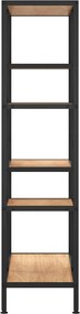 Knihovna 80 x 30 x 120 cm ocel a kompozitní dřevo 336357