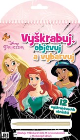 JIRI MODELS Vyškrabuj, objevuj, vybarvuj Disney Princezny kreativní sešit 4
