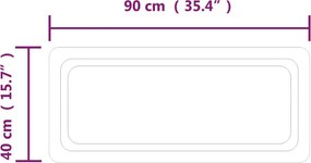 Koupelnové zrcadlo s LED osvětlením 40x90 cm 3154097