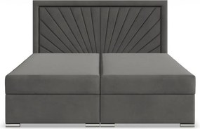 AGroup Kontinentální čalouněná postel VICENZA (140 x 200 cm) Barva látky Trinity: Šedá (Trinity 2314)